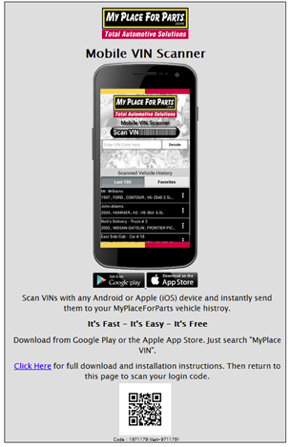 Vast-Auto Distribution Launches VIN Scanner App
